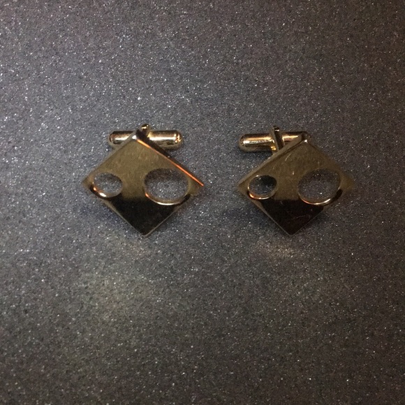 Accessories | Cuff Link 34 Wavy Gold Tone Square | Poshmark